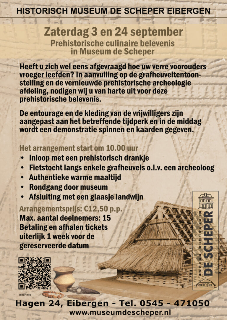 Prehistorische culinaire belevenis in Museum de Scheper