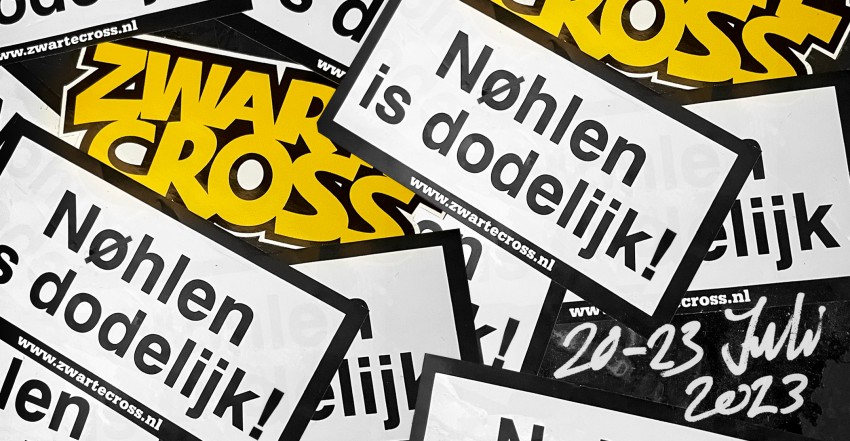 Zwarte Cross presenteert nieuwe slogan: Nøhlen is dodelijk!