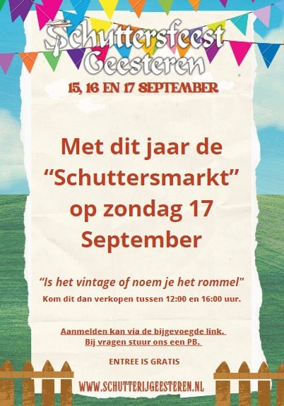 Schuttersmarkt tijdens Schuttersfeest in Geesteren
