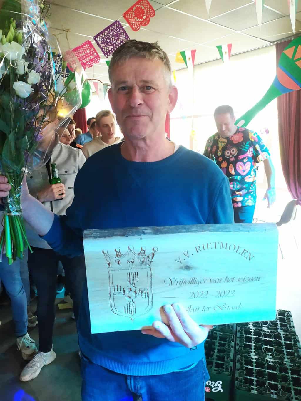 Jan ter Braak vrijwilliger van het seizoen bij v.v. Rietmolen