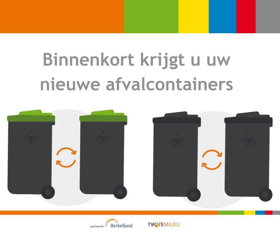 Binnenkort krijgt u uw nieuwe afvalcontainers