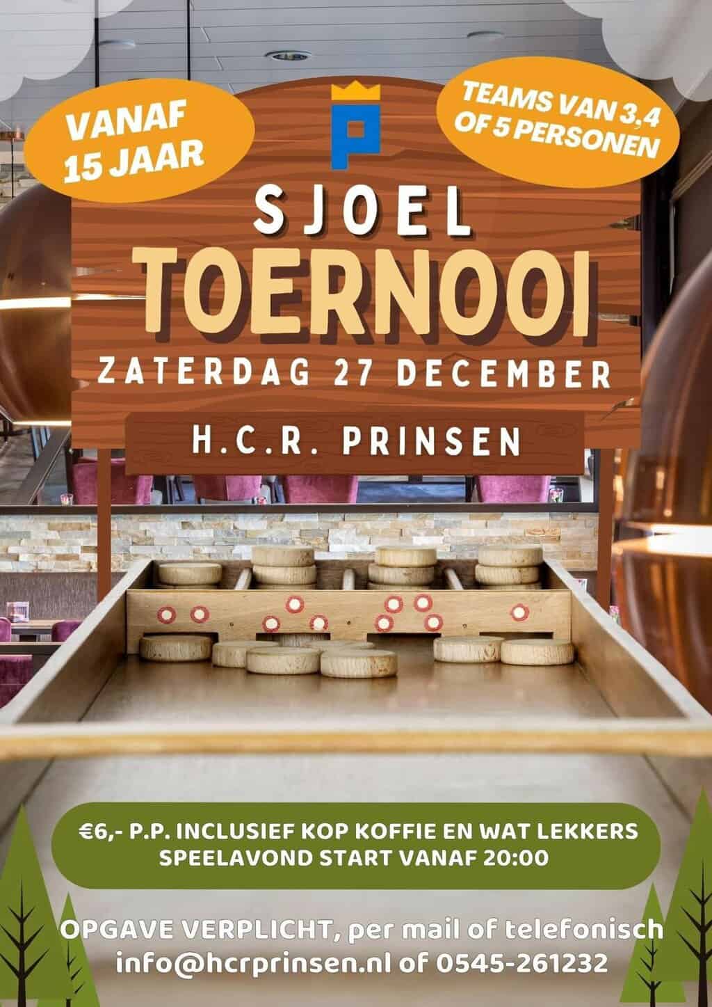 Sjoeltoernooi bij HCR Prinsen in Haarlo op 27 december