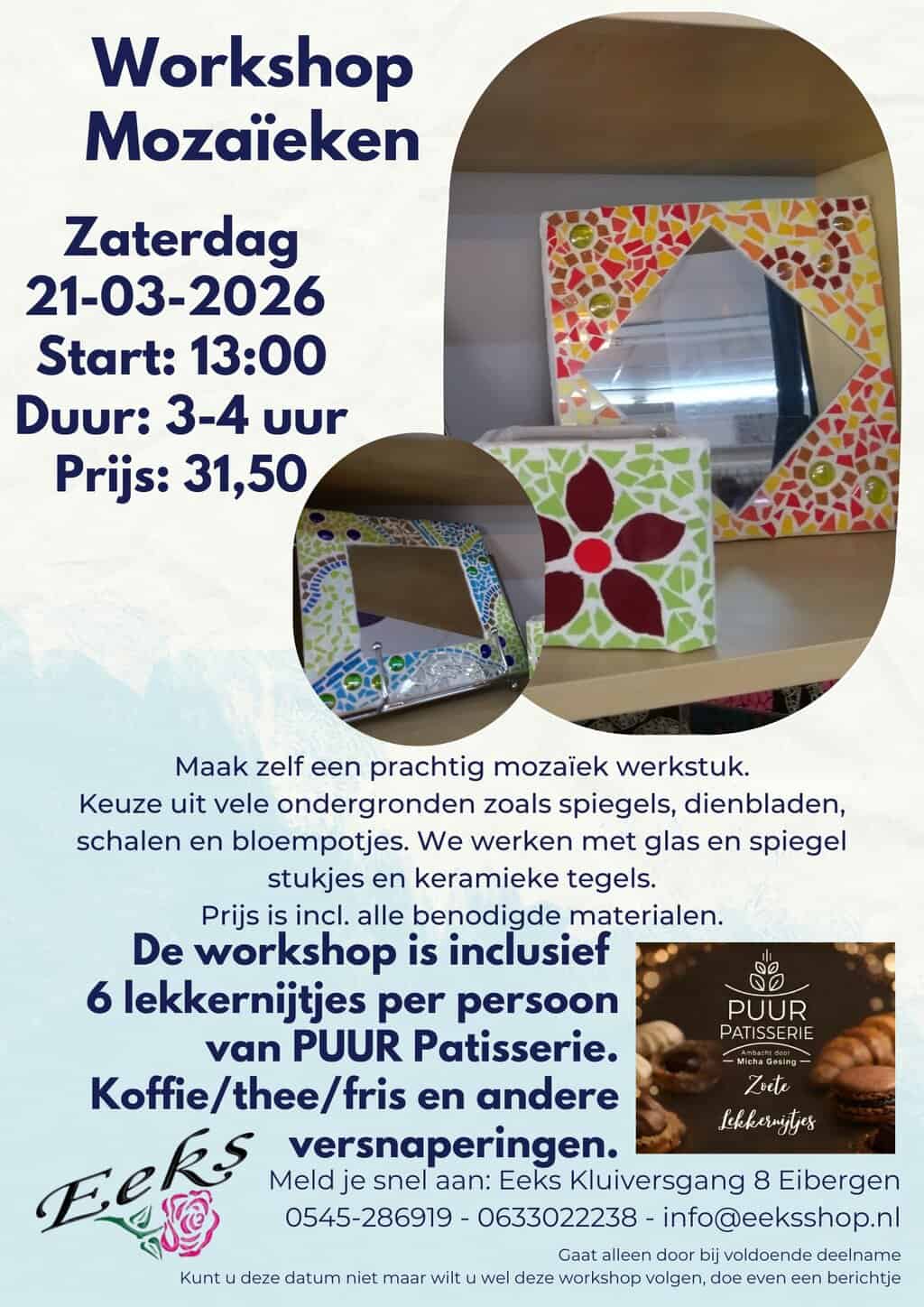Creatief het voorjaar in: Eeks organiseert maart‑workshops met zoete ...